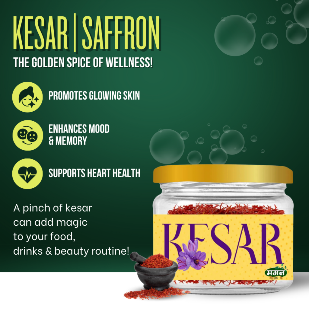 Kesar | Saffron | केसर – Organic Green Tea | Pure & Refreshing | Magans